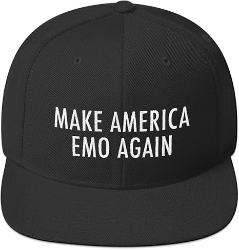 Make America Emo Again Embroidered Snapback Hat Cap - Fully ...