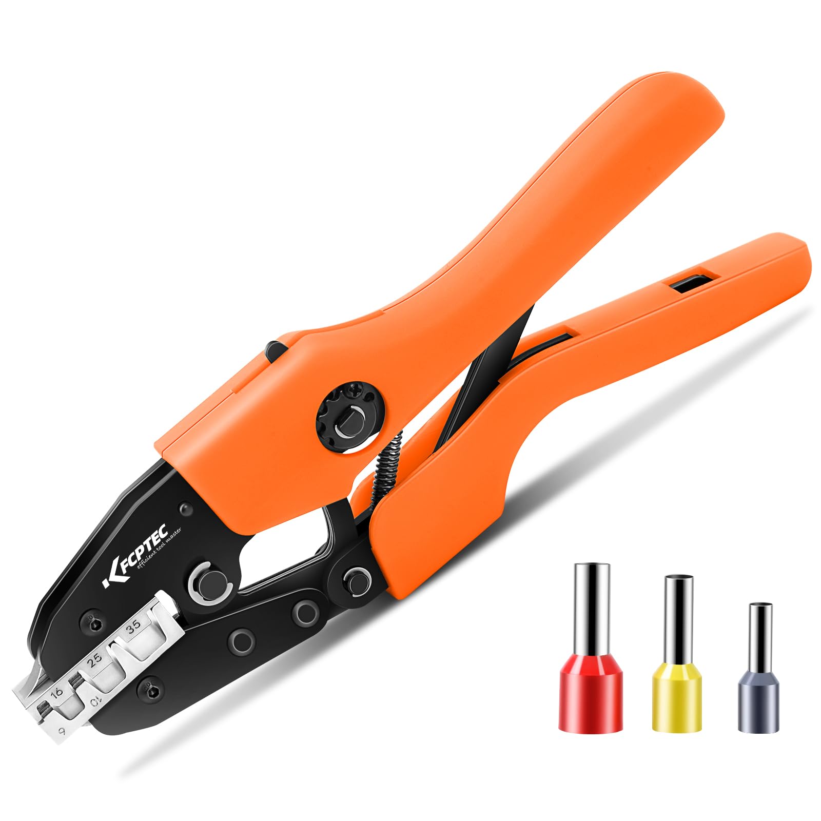 KF CPTEC Ferrule Crimping Tool for Wire Ferrules and End Sleeves, AWG 2 ...