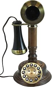 Amazon.com : Golden Eagle GEE805 Wood Candlestick Phone : Corded ...