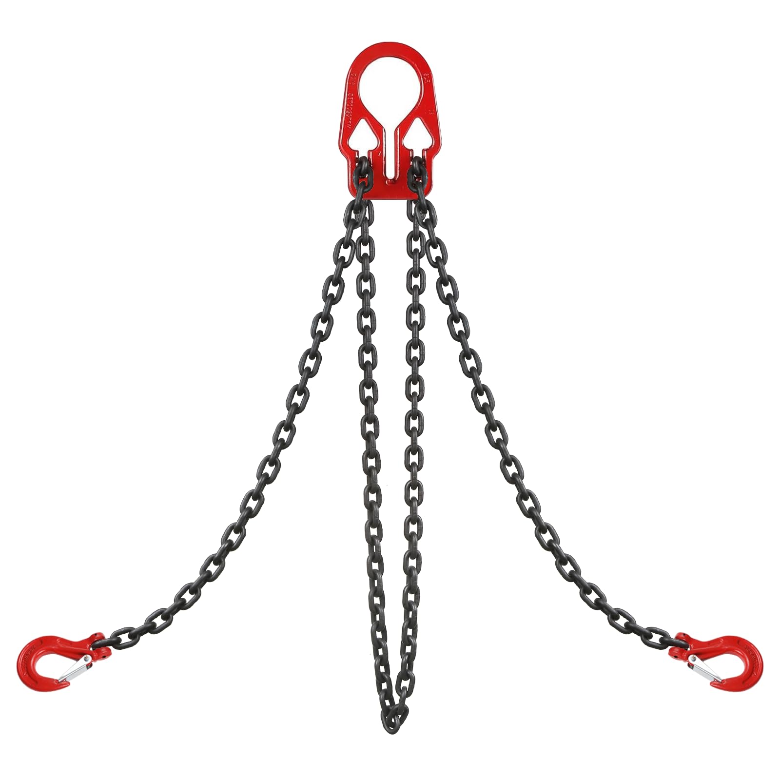 Heavy Duty Lifting Chains with Adjustable Hooks, 5/16 Inch x 10 Ft, Maximum Load 7000lbs, Dual ...