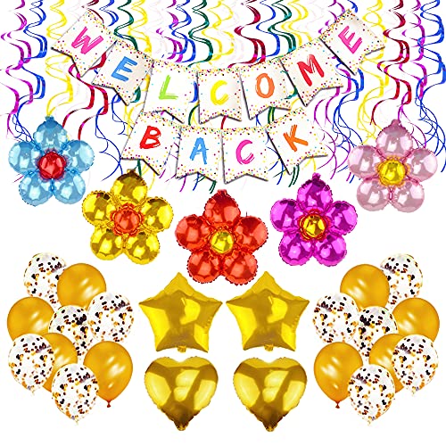 Welcome Back Sign Banner Decoration Kit Including Welcome Back Banner ...