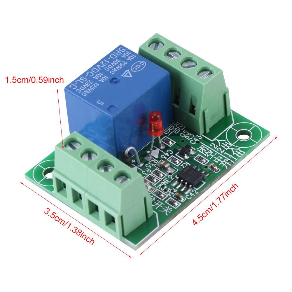 Relay Module, Fydun DC 12V Single Channel Bistable Circuit Trigger ...