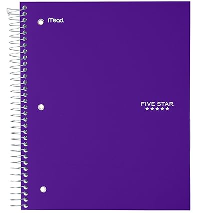 Yubbler - Purple Spiral Notebook wide ruled