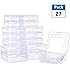 Amazon.com: SATINIOR 12 Pack Small Rectangle Clear Plastic Containers ...
