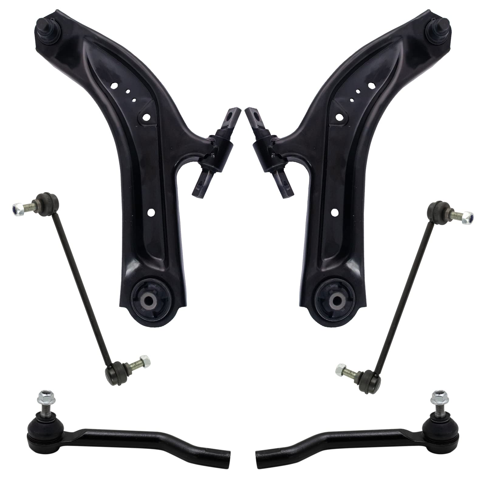 TRQ Front Steering & Suspension Kit Control Arm with Ball Joint Sway ...