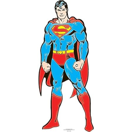 DC COMICS Superman Cut Out, Cardboard, Multi-Colour, 92 x 38 x 92 cm ...