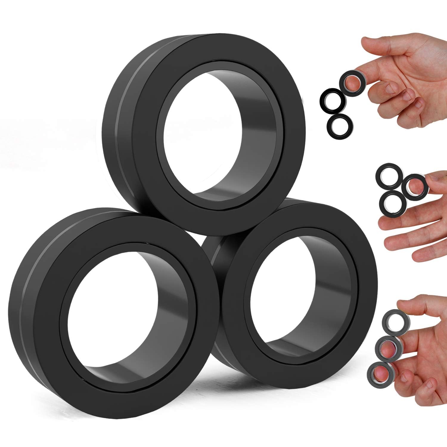 BUNMO Magnetic Rings - Fidget Toys Adults - Magnetic Fidget Rings ...