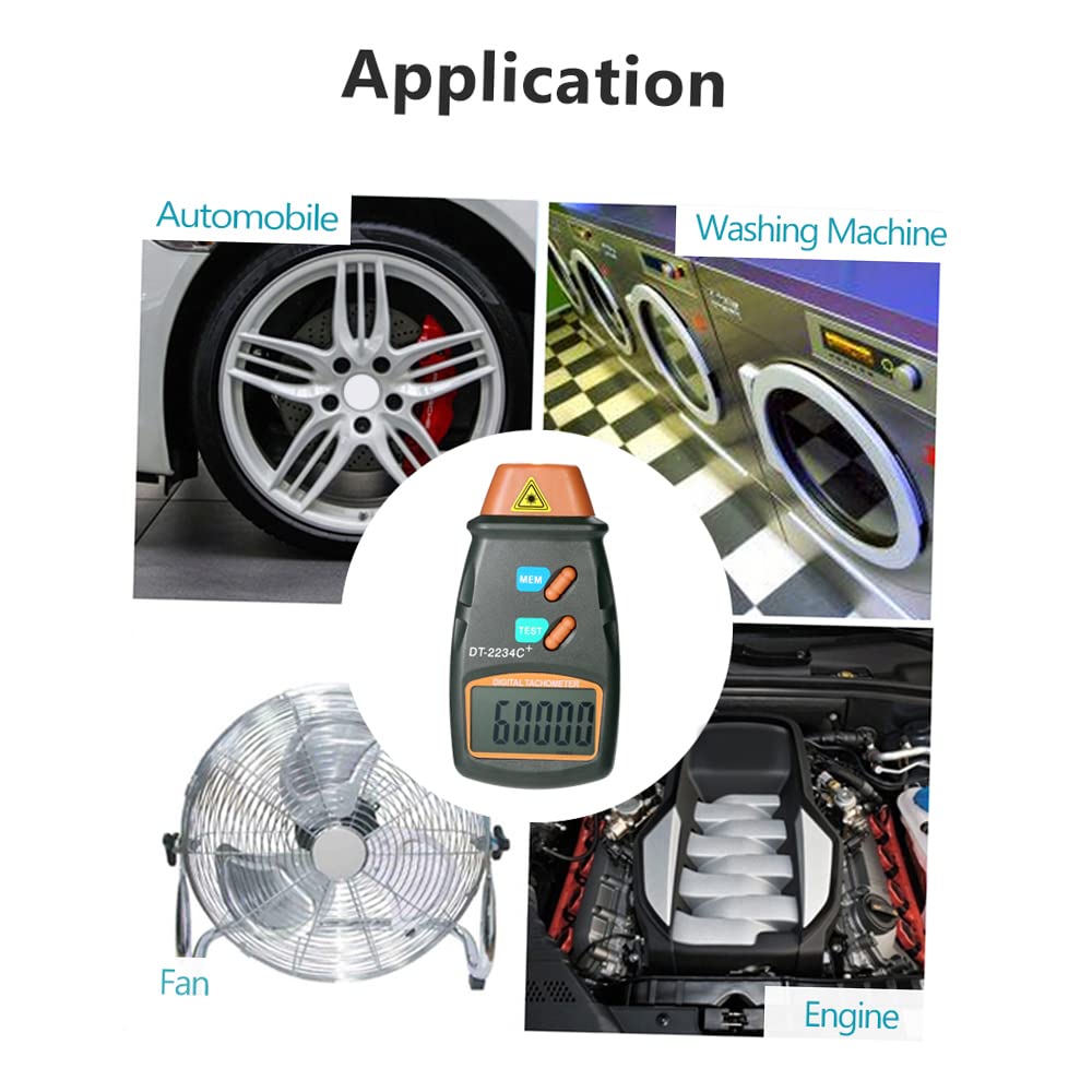 Mua Geevorks Digital Tachometer, Photo Tachometer 2.5-99.999RPM,Non ...