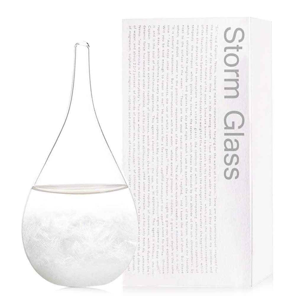 LKKCHER Storm Glass Weather Globe Weather Station Decorative Indoor ...