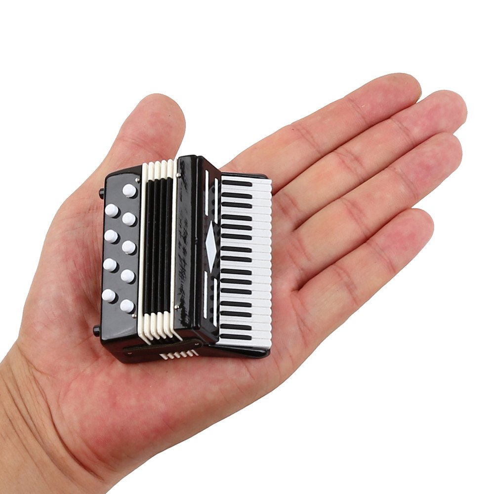 Dselvgvu Miniature Accordion with Case Mini Musical Instrument ...