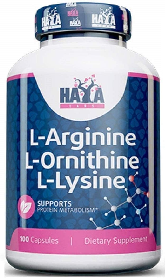 Tri-Amino Acid Complex L-Arginine L-Ornithine L-Lysine 100 Capsules ...