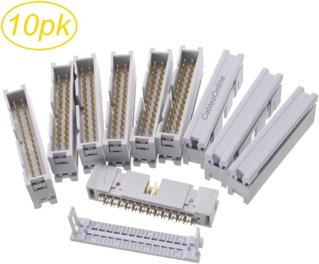 Amazon.com: CablesOnline 10-Pack 26-Pin (2x13) Male IDC 2.54mm Pitch Box Header Connectors for ...