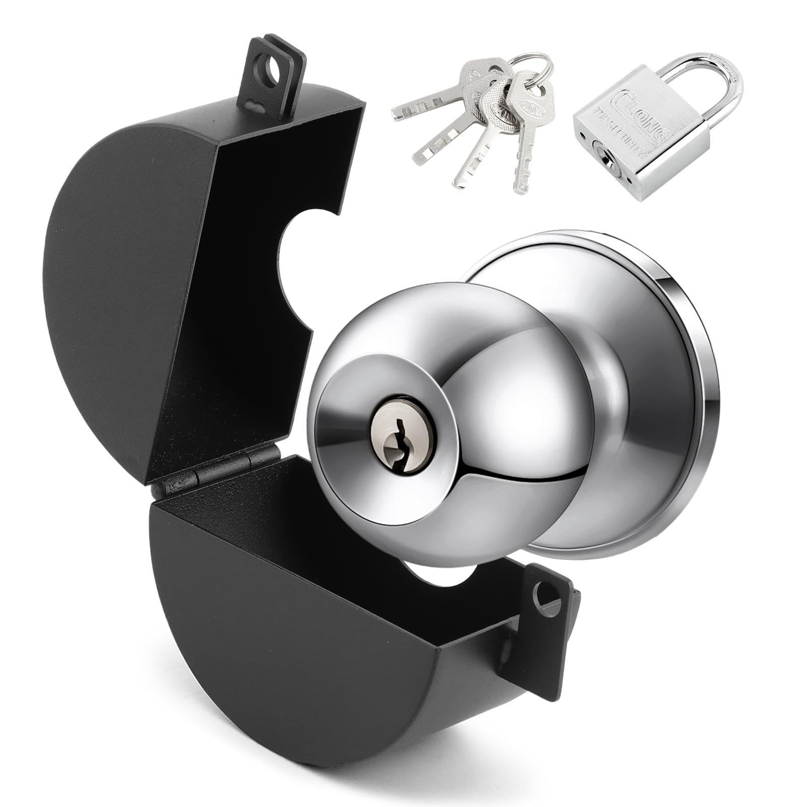Door Knob Lockout Device with Padlock, Doorknob Lock to Block Access to ...