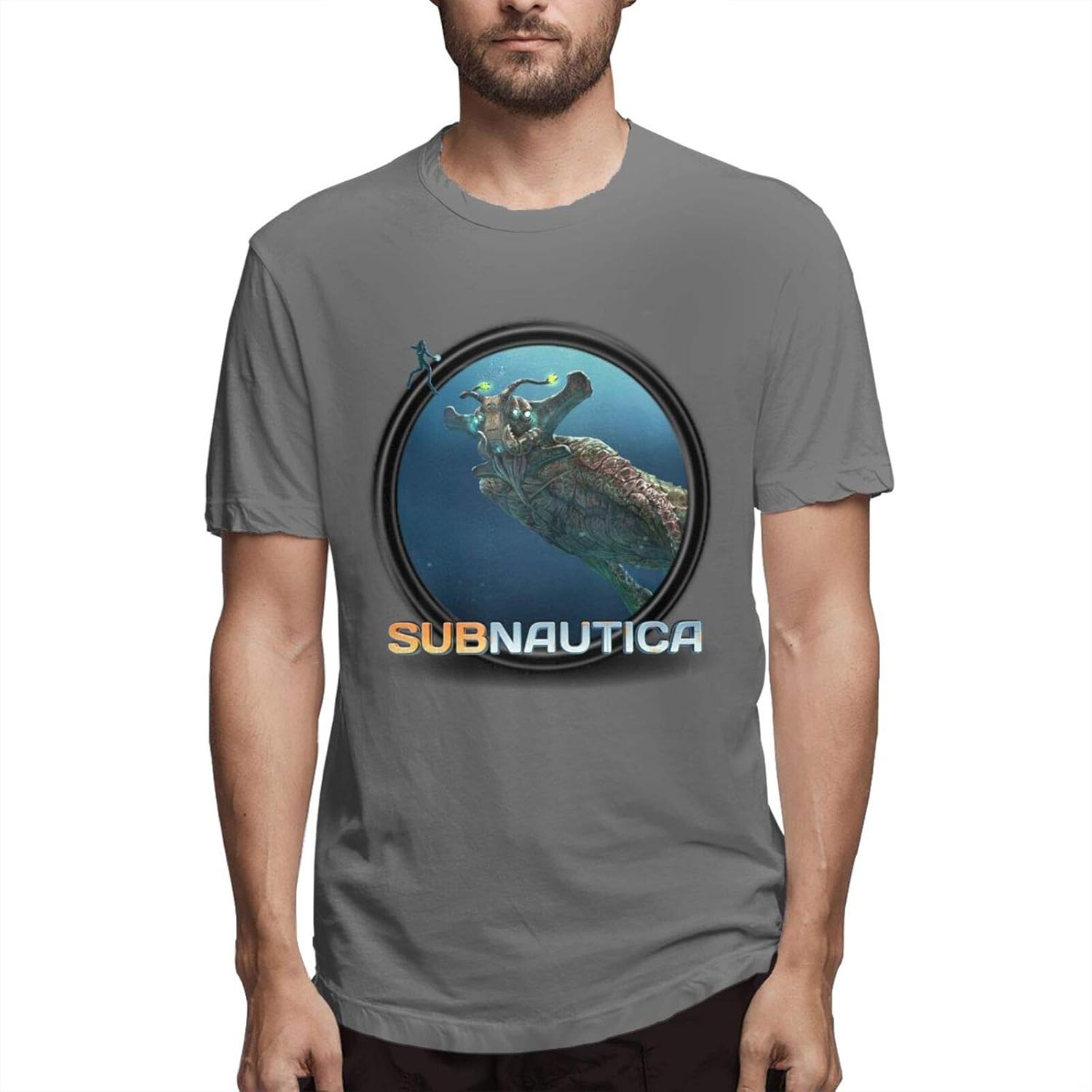 Laenurilr Men Subnautica Icon T-Shirts Vintage T Shirt XL Deep Heather ...