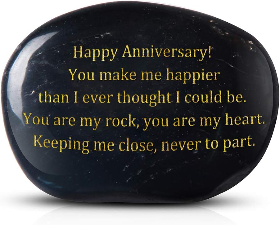 Happy Anniversary Rock You are My Rock Engraved Gift Idea Anniversary ...