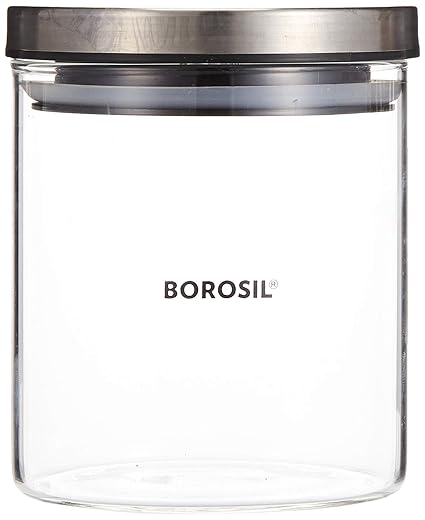 Buy Borosil - Classic Glass Jar for Kitchen Storage, 600 ml Online at ...