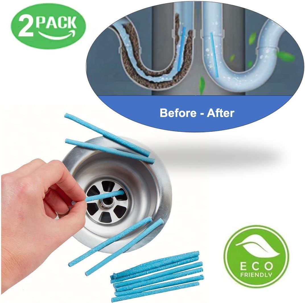 Zotti 2 Pack - EcoFinity Safe Drain Sticks – Unblocks Drains Burns Hair ...