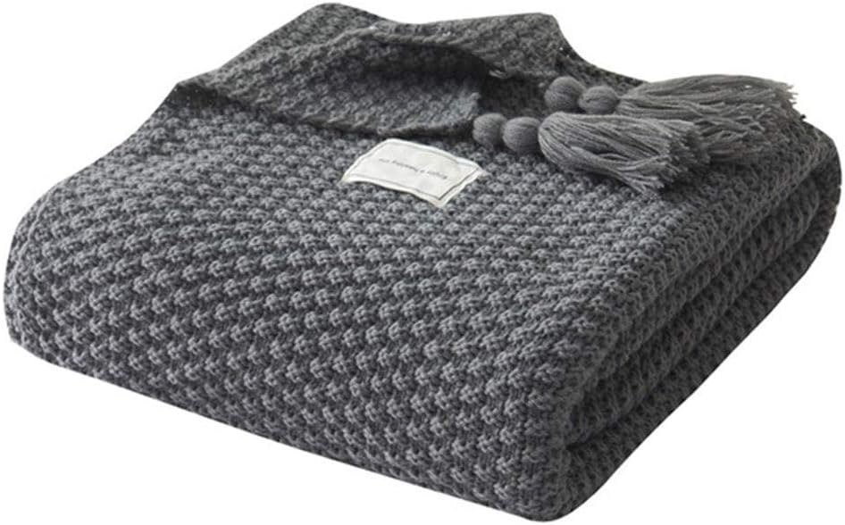 UnvfRg Nordic Handgemachte Strickdecke, modischer Überwurf, für Sofa ...