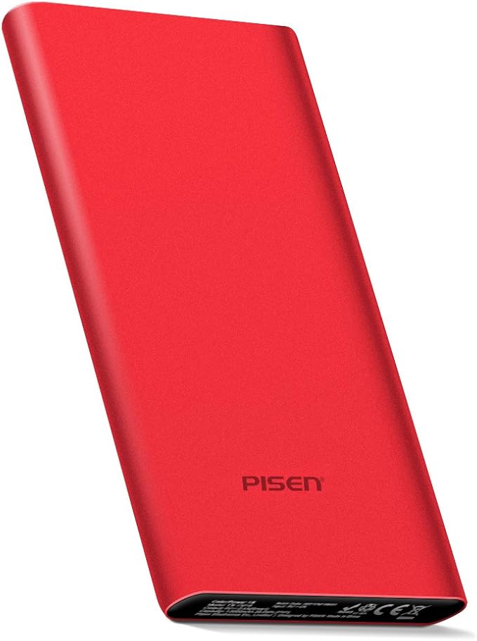 PISEN Power Bank 10000mAh 2.4A Fast Charger Compatible for iPhone, iPad ...