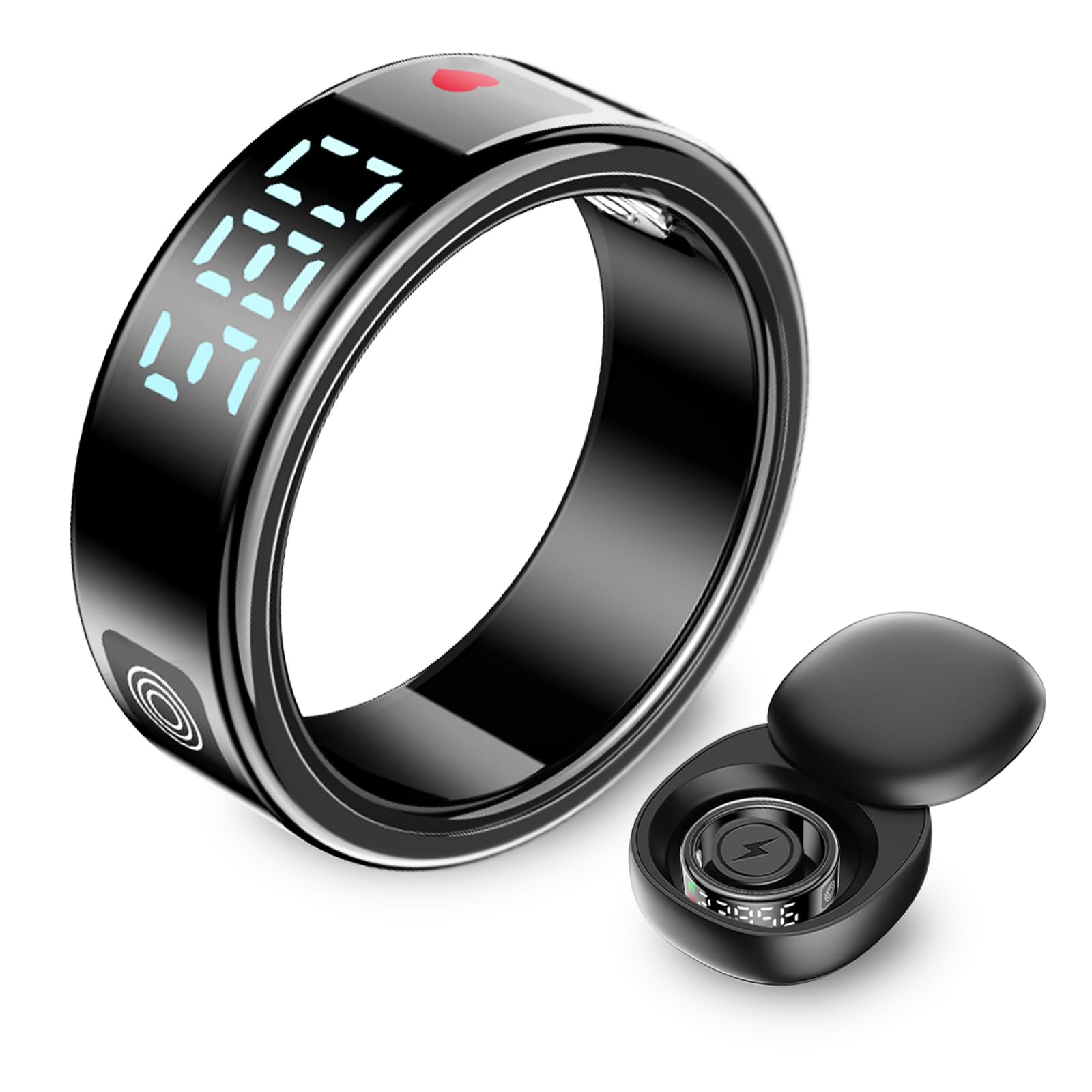 PaoShuTai Smart Ring with Digital Display, Vital Health Ring with Sleep ...