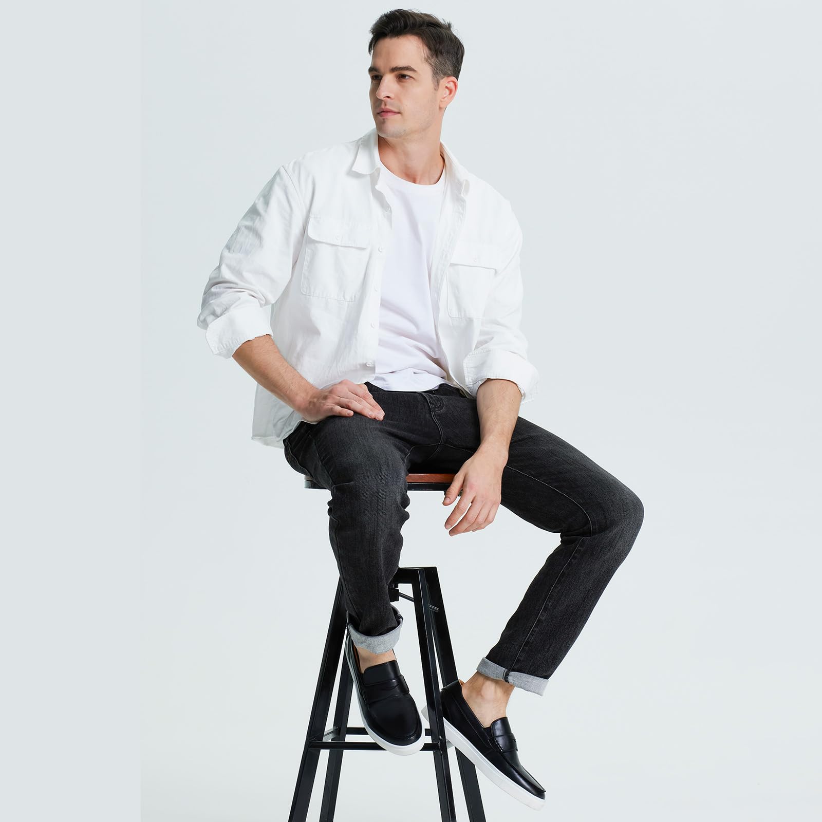 Mua HEEZ Men's Leather Loafers, Slip On Loafers Shoes, Casual Penny ...