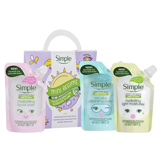 Simple Mini Regime Gift Set With Micellar Water, Moisturiser & Facial ...