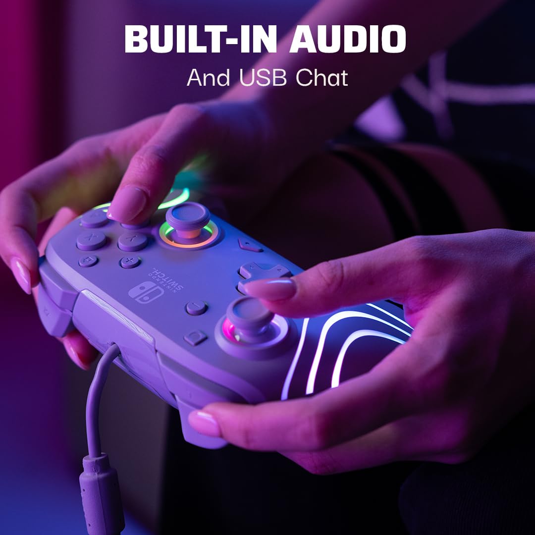 Mua PDP Afterglow™ Wave Enhanced Wired Nintendo Switch Pro Controller, 8 Colors RGB LED, Dual ...