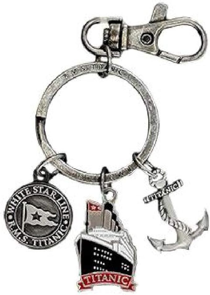 Titanic 1912 Keychain Charm Key Ring with Ship Anchor and White Star ...