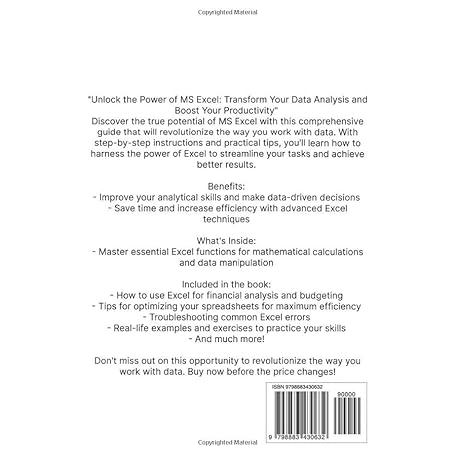 Mua MICROSOFT EXCEL 2024: A Simple Guide to Mastering Basic Formulae, Functions and Shortcut for ...