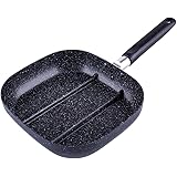 Master Pan Non-Stick Divided Grill/Fry/Oven Meal Skillet, 15", Black ...