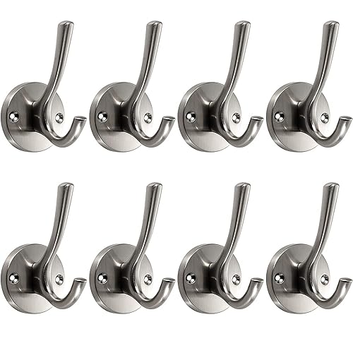 ZUONAI Black Coat Hook Heavy Duty 8 Pack Matte Black Hooks for Hanging ...