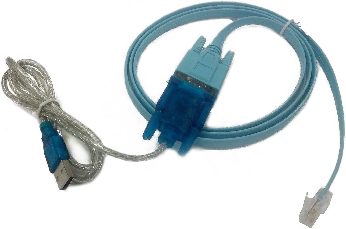 HDE USB To Serial Interface Cable With Serial To RJ45 Console Adapter 