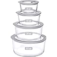Amazon.com: EcoEvo Glass Food Containers with Glass Lid, Microwave Safe Glass Food Storage ...