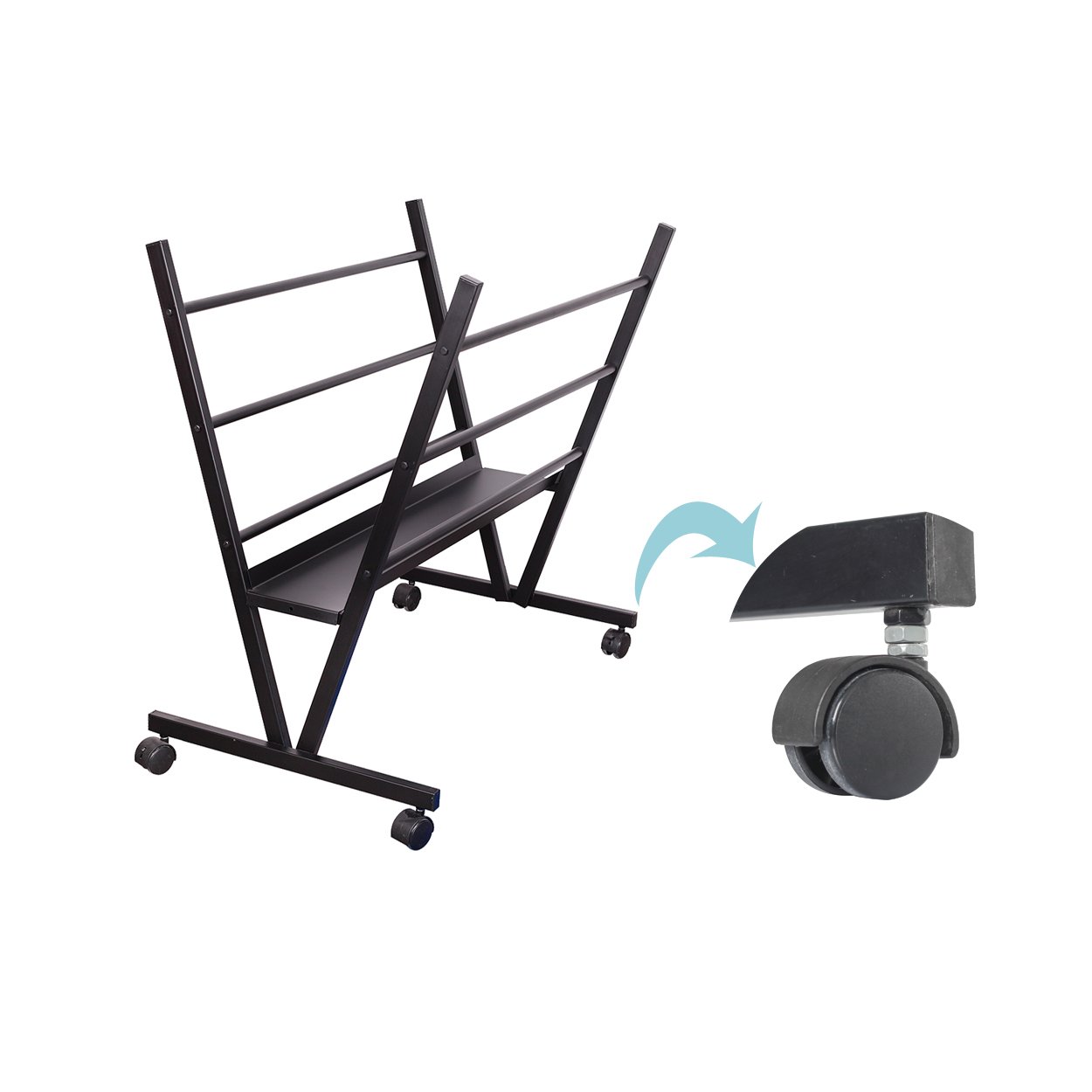 Falling in Art Metal Print Rack with Rolling Casters (33 inches Tall)