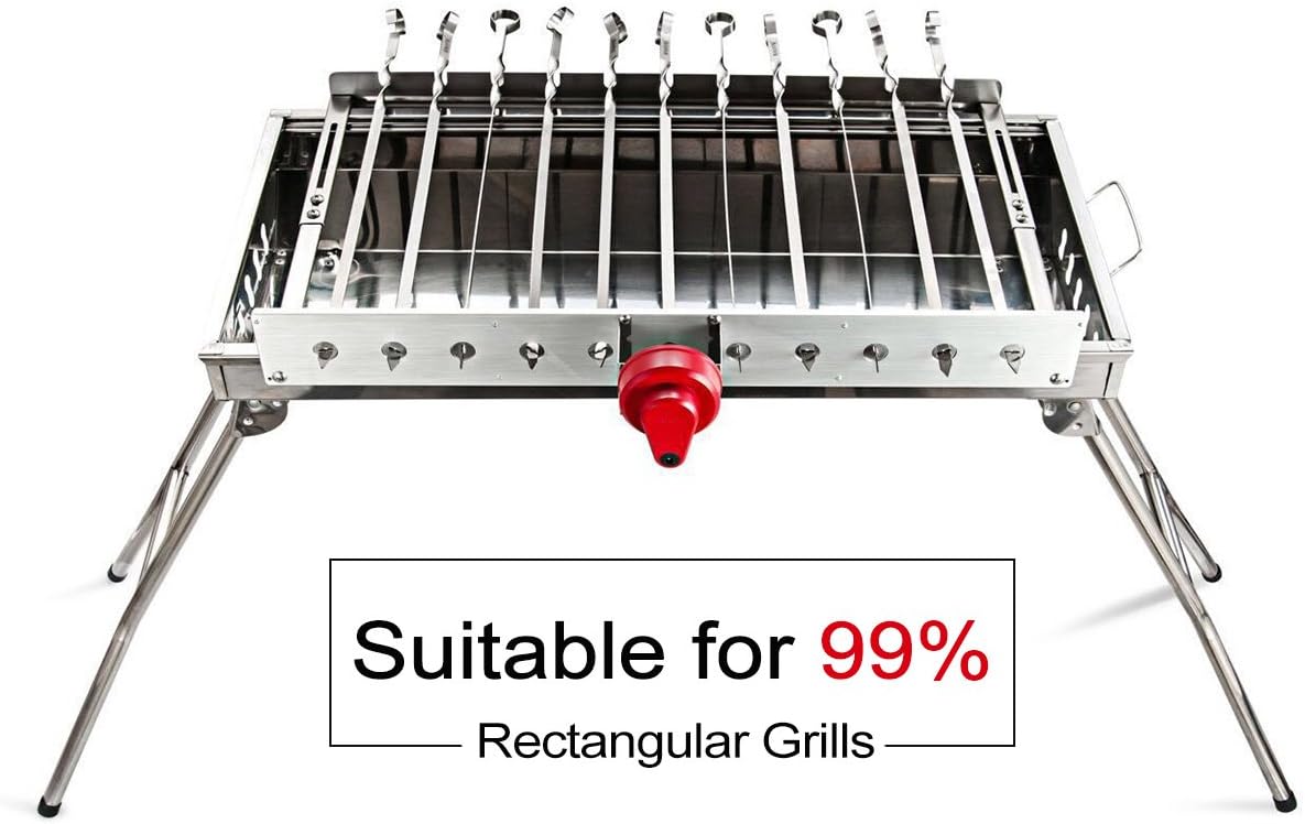 Review HAOONE Portable Battery Operated Automatic BBQ Grill Rotisserie ...