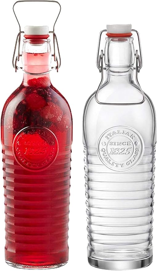 Bormioli Rocco Officina Water Bottle | 40.5oz, Italian Glass Pitcher ...