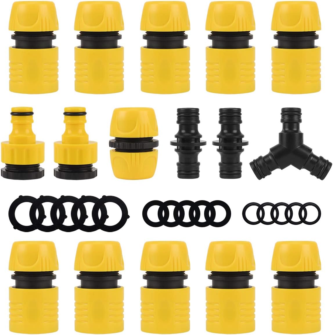 Blue_Bone Plastic Garden 1/2 and 3/4 inch Hose Pipe Connector Set ...