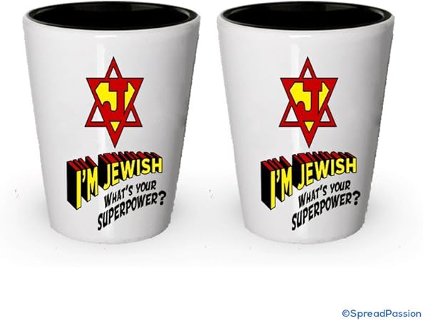 Amazon.com | I'm Jewish What's Your Superpower Shot Glass- Gifts For ...