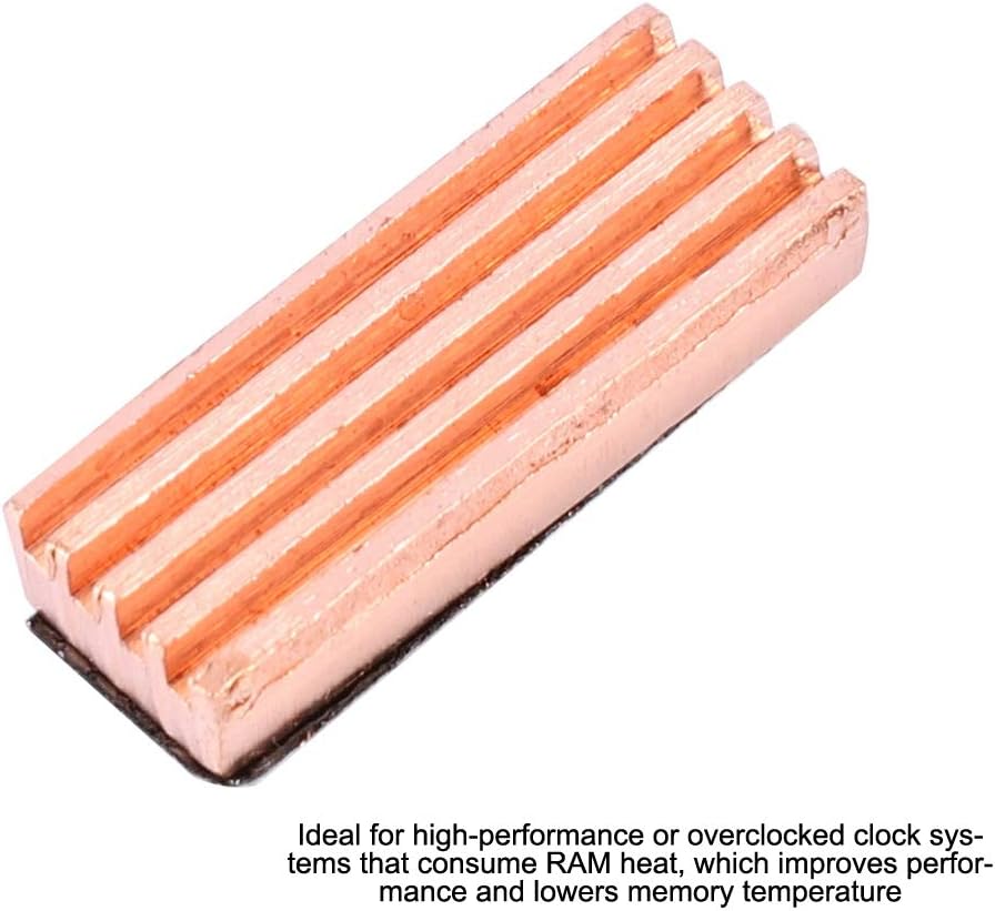 Copper RAM Heat Sink, 8Pcs Pure Copper Heat Sink Cooling Fin Heatsink ...