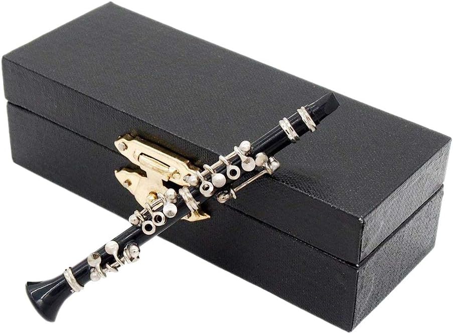 Amazon.com: Odoria 1:12 Black Clarinet with Stand and Case Musical ...