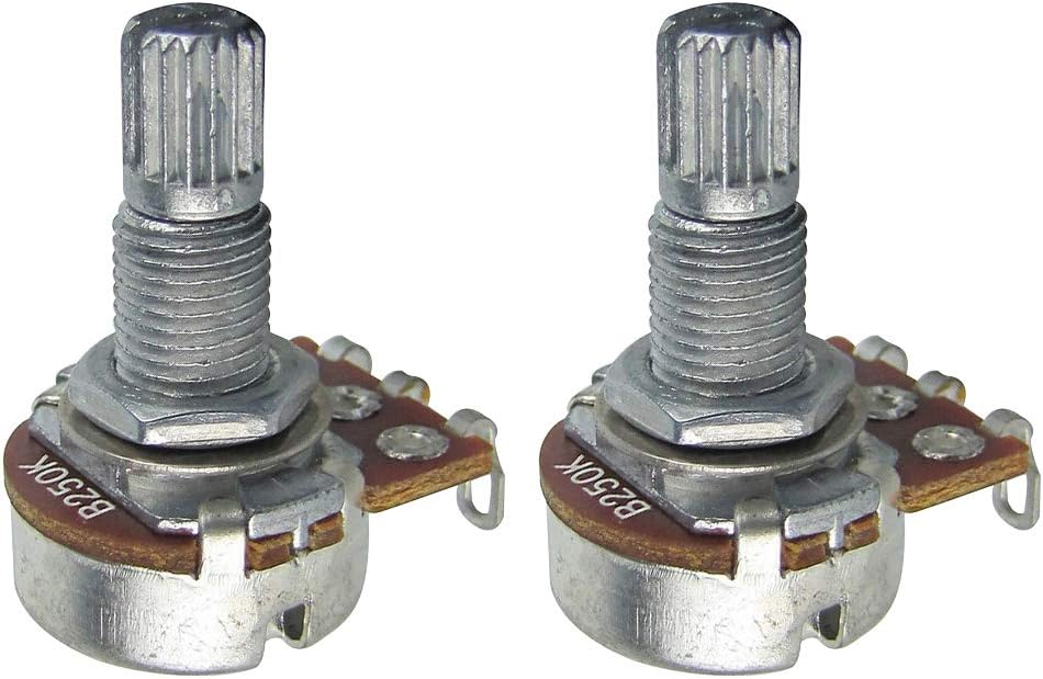 IKN B250K Mini Potentiometer 18mm Long Split Shaft Linear Taper ...