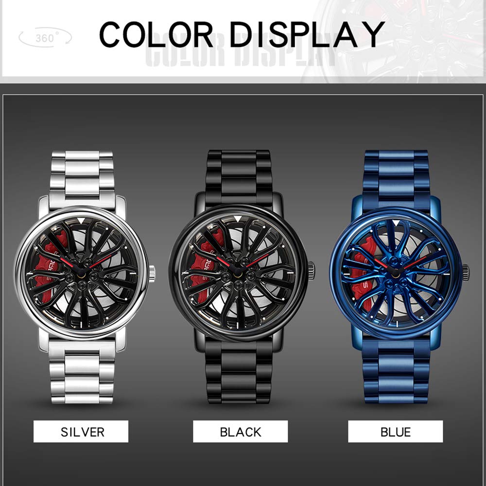 Mua GORBEN Mens Wrist Watch Creative 3D Car Wheel Rotating Watch ...
