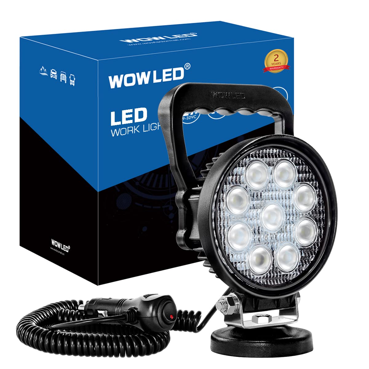 WFPOWER Magnet Light Bar, Magnetic Base, Cigarette Lighter Powered ...