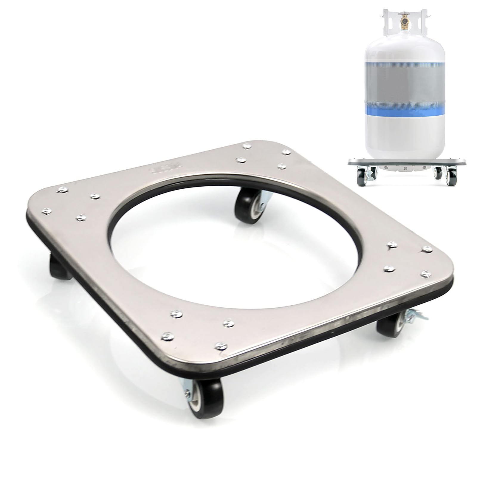 CNQLIS 304 Movable Propane Cylinder Base,Propane Tank Stand Dolly with ...