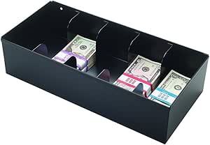 Amazon.com : STEELMASTER 5-Compartment Currency Tray, Black, 3.75" x 15 ...