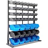 NEW Wall-Mounted Storage Bin Rack Tool Parts Garage Unit Shelving ...