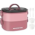 Amazon.com: RIKDOKEN Lunch Box, Stackable 2 Layers Containers, Portable ...