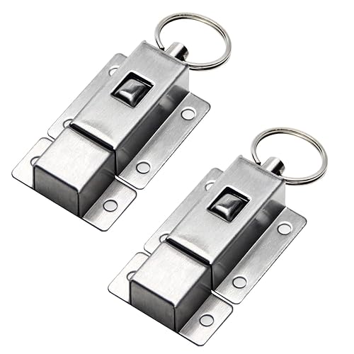 Auniwaig Ring-Pull Door Barrel Bolt Latch Stainless Steel Surface ...