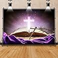 Amazon.com : ZARROUEA 7x5ft Cross Backdrop for Church Thorns Nails ...