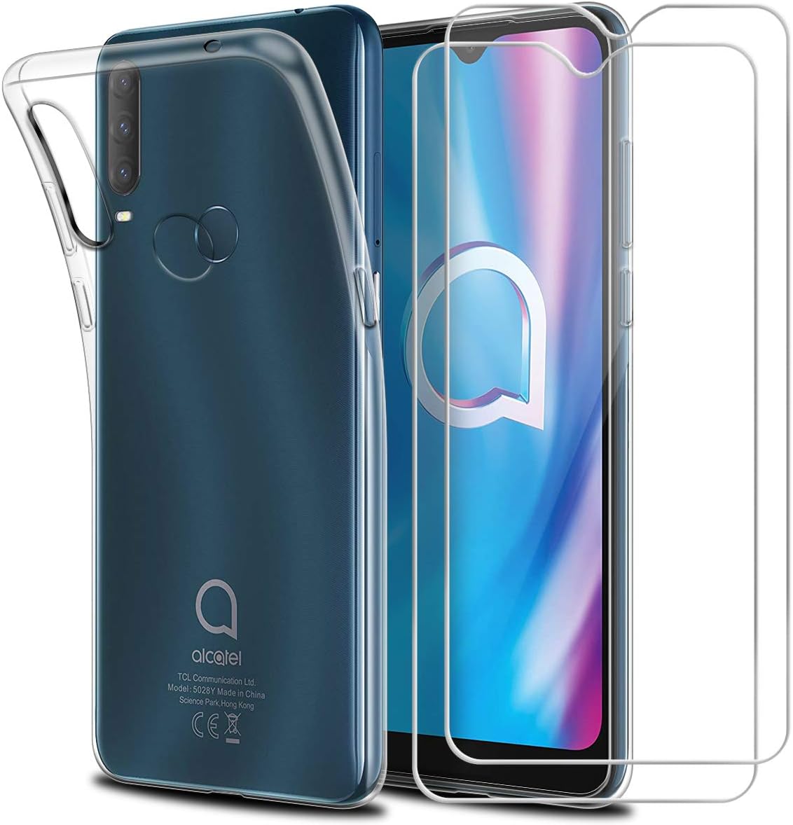 kaliter Coque pour Alcatel 1S 2020,Souple Transparent TPU Silicone ...